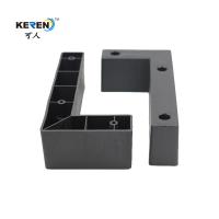 China Plastic L Shaped Furniture Legs 60mm Height for Sofa Frame Corner Support 4 Pack for sale