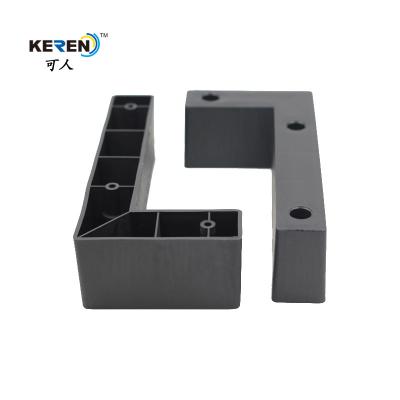 China Plastic L Shaped Furniture Legs 60mm Height for Sofa Frame Corner Support 4 Pack for sale