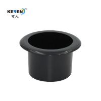 China KR-P0212 2 Inch ABS Cooling Recessed Cup Holder 100mm Top Diameter Deep Black for Furniture for sale