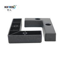 China KR-S024 Black L Shaped Plastic Furniture Legs for Sofa 200mm 120mm 35mm Height for sale