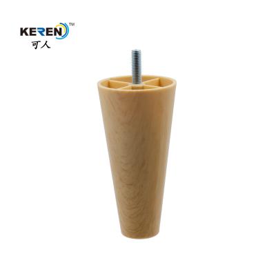 China KR-P0403 4.7 Inch Plastic Furniture Feet Tapered Cabinet Legs 120mm Height PP for sale
