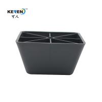 China KR-P0144 Black Square Furniture feet , Plastic adjustable sofa legs PP Material for sale