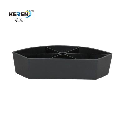 China KR-P0127 Plastic Cabinet Feet 45mm Height Furniture Sofa Legs with M6 M8 M10 Screws for sale