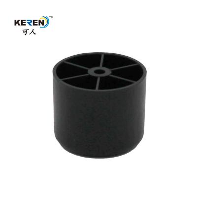 China Plastic Furniture Legs 50x45x40mm Round Bed Frame Feet with M8 Hanger Bolt Quick Install for sale