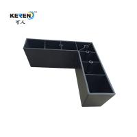 China KR-P0261 L Shaped Plastic Cabinet Feet 60mm Height PP Furniture Leg with M6 M8 M10 Screw for sale