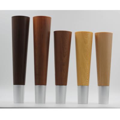 China 12 Inch Height Plastic Furniture Feet PP Material Wood Color 296mm 250g Sofa Legs for sale