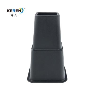 China PP Material Adjustable Bed Risers 8 Inch Set 4 Inch and 5 Inch Black SGS Certified for sale