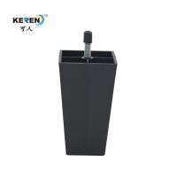 China Plastic Bed Frame Feet 115mm Height Square Furniture Legs 65mm Base Durable Replacement for sale