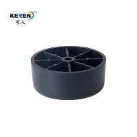 China 24mm Height Round Furniture Feet PP Plastic Sofa Legs M6 M8 M10 Screw 58mm Top Diameter for sale