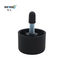 China KR-P0250 Customized Plastic Furniture Feet Adjustable M6 Screw 30mm Black for sale