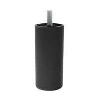 China Polypropylene 110mm 95g Black Plastic Furniture Feet Screw Bed Leg for sale
