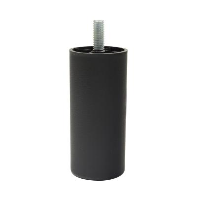 China Polypropylene 110mm 95g Black Plastic Furniture Feet Screw Bed Leg for sale