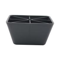 China SGS 143g 115mm Square Rubber Chair Leg Feet Non Slip Screw In Furniture Feet for sale