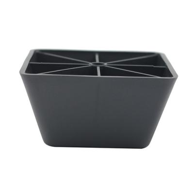China SGS 143g 115mm Square Rubber Chair Leg Feet Non Slip Screw In Furniture Feet for sale