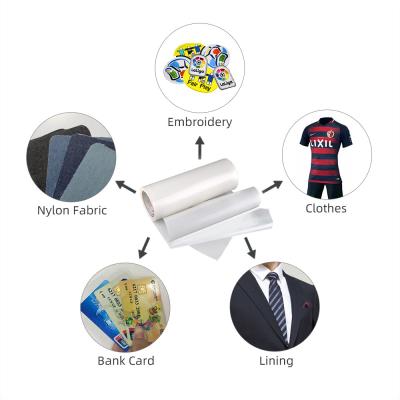 China TPU Hot Melt Adhesive Film For Adhesive Embroidered Hat Double Side TPU Film Support Sample Testing for sale
