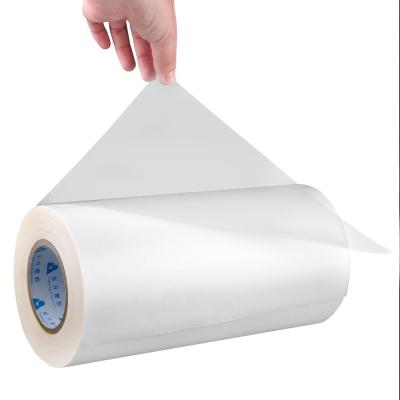 China Translucent TPU Hot Melt Adhesive Film 0.05mm Thickness for Bonding PU Foam with Glassine Release Paper for sale
