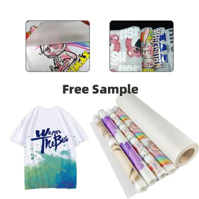 China Heat Transfer PET DTF Printing Film Hot Peel in Conventional Widths 30cm 33cm and 60cm Ideal for Durable Textile Applications for sale