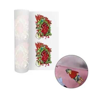 China 75U DTF Transfer Film Roll - Fast Curing Double Sided Matte Cold & Hot Peel For DTF Printer for sale