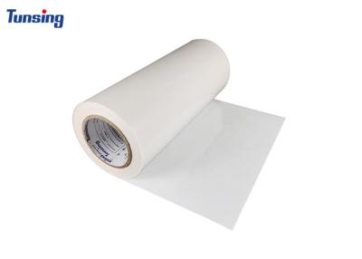 China 0.08mm PES Hot Melt Glue Film Tunsing Double Sided Polyester Fabric Adhesive for sale
