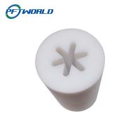 China Machined CNC Plastic Parts Precision PTFE Accessories White Thread for sale