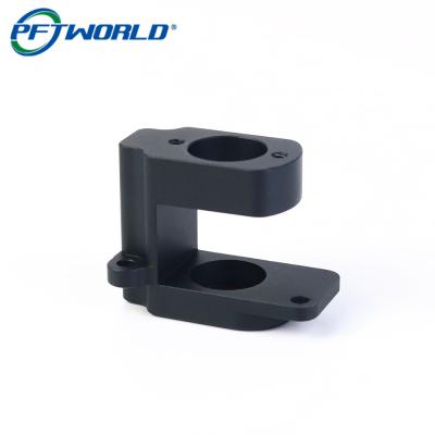 China Custom 6061 Aluminum CNC Machined Mounting Bracket with Black Anodizing for sale