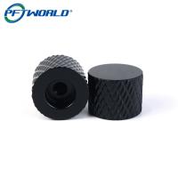 China Precision CNC Machined 6061-T6 Aluminum Knurled Control Rings with Black Anodized Finish for sale