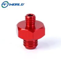 China CNC Turned Aluminum Adapter Fittings With Red Anodizing for sale