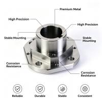China Custom CNC Machined 321 Stainless Steel Keyed Flange Hubs with Wire EDM Keyway and Precision Mounting Holes for sale