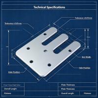 China Custom CNC Machined Sandblasted Anodized 6061-T6 Aluminum Comb Brackets Precision Milled for Flat Seating for sale