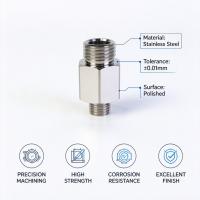 China Customized Logo Durable Metallic Hex Threaded Adapter and Threaded Adapter for CNC Turning Parts for sale