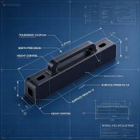 China Custom CNC Machined Aluminum 6061 Mounting Bracket with One-Piece Integrated Pull Handle and Bead-Blasted Black Anodized Finish for sale