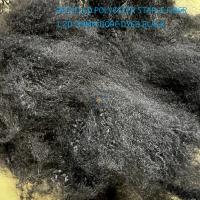 China Recycled Black Polyester Staple Fiber GRS Certified For Sustainable And Eco Friendly Production 1.2D X 38mm DDB for sale