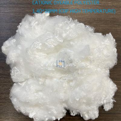 China Dyeable Cationic Polyester Fiber For Spinning 1.4D X 38mm CDP High Temperature for sale