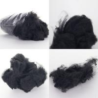 China Black Recycled Polyester Fiber 1.2Dx32mm DDB For Textile Production Dyed Fiber for sale