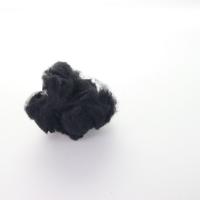 China GRS Dope Dyed Black Recycled Polyester Staple Fiber Psf For Sustainable And Eco Friendly  1.4Dx51mm for sale