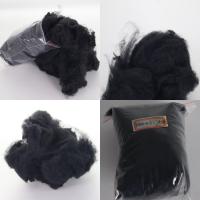 China GRS Dope Dyed Black Recycled Polyester Staple Fiber Psf For Sustainable And Eco Friendly  1.4Dx51mm for sale