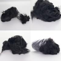 China Spunlace Recycled Psf Polyester Staple Fiber Top Notch And Durable For Dyed Non Woven Black 1.5Dx38mm for sale