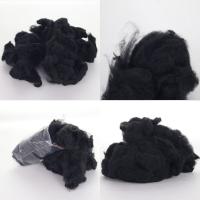 China Dope Dyed Black Recycled Polyester Staple Fiber Cut Length 32mm-128mm For Thermal Bonded Non Woven Recycled 3Dx64mm for sale
