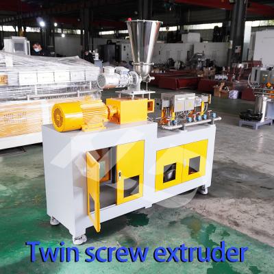 China SHJ-20B Twin Screw Extrusion Plastic Pellet Machine 21.7mm Screw 5-20KG Capacity for Masterbatch Production for sale
