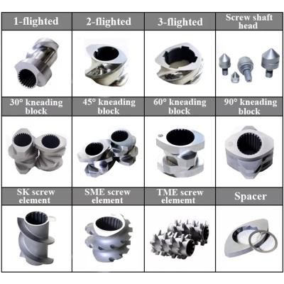 China High-Precision Extruder Screw Elements HRC60-64 Hardness Custom W6Mo5Cr4V Steel CNC Manufacturing for sale