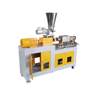 China 10kg/H Laboratory Co-Rotating Twin Screw Extruder with PLC Control - 28-60:1 L/D Ratio, 5-20kg/h Output for sale