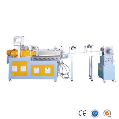 China Lab Scale Twin Screw Extruder Starch Pellet Extruder Line With Air Cooled Conveyor Belt for sale