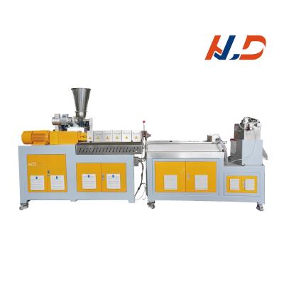 China Co-Rotating Twin Screw Extruder for Masterbatch Compounding with 5-1500kg/h Output and 28-60:1 L/D Ratio for sale