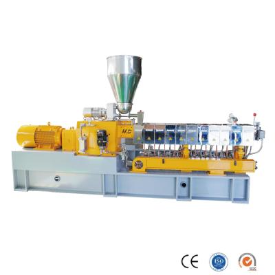 China Energy Saving Twin Screw Plastic Extruder 5-1500 kg/h Output for PP PET HDPE PVC ABS Materials for sale