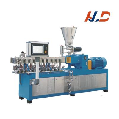 China Co Rotating Twin Screw Extruder For Compounding PE PP High Filler Masterbatches for sale