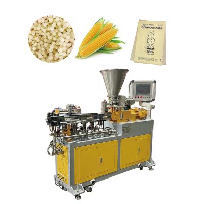 China 5-20kg/h Air Cooled Biodegradable PLA Starch Film Granulator with Filter - HLD-20B Model 40:1 L/D Ratio for sale