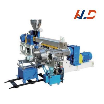 China Two-Stage Carbon Black Plastic Compounding Pelletizing Extruder 500-1000kg/H with 40:1 L/D Ratio for PVC Materials for sale
