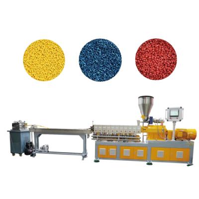 China Parallel Twin Screw Extruder Color Masterbatch Plastic Granule Making Machine 60kg/H for sale