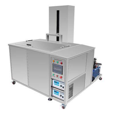 China PLC Control Industrial Ultrasonic Cleaner with Lift And Filtration System 560L for sale