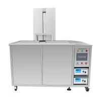 China PLC Control Industrial Ultrasonic Cleaner with Lift And Filtration System 560L for sale